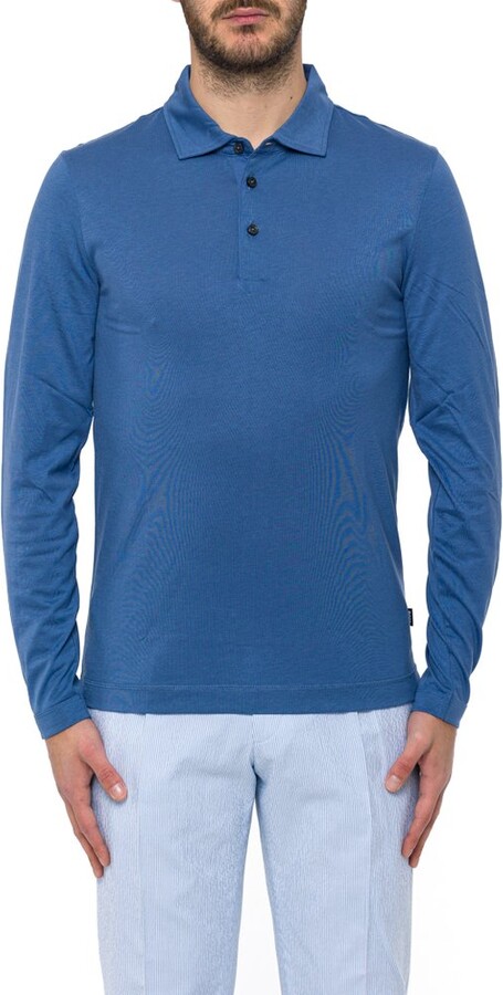 Boss Hugo Boss Long-Sleeved Polo Shirt - ShopStyle