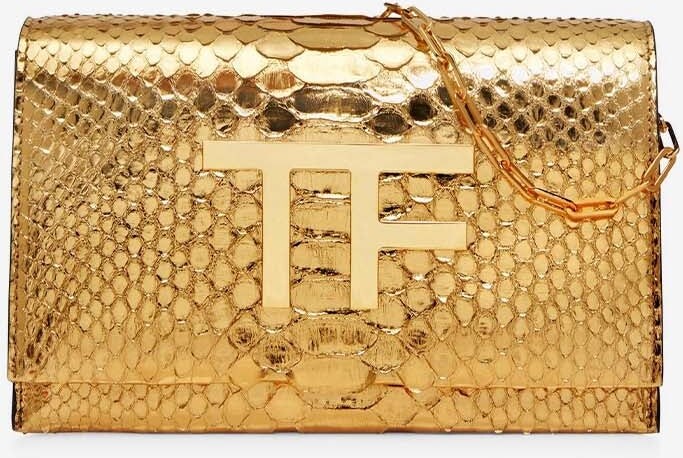 Tom Ford TF Disco Bag in Python Metallic Leather - ShopStyle Clutches