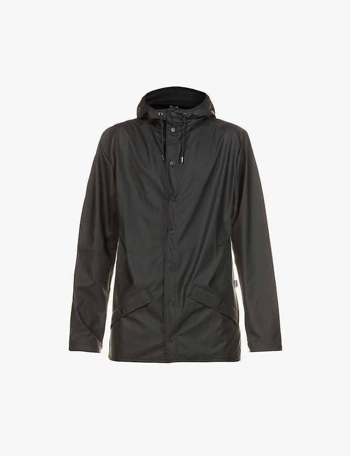 Rains Short relaxed-fit shell hooded jacket - ShopStyle