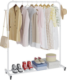 Latitude Run Garment Rack,Freestanding Simple Single Pole Clothes Rack ...