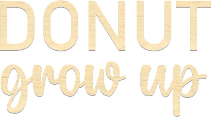 Etsy Donut Grow Up Sign - Wall Wooden Laser Cut Birthday Backdrop Sign ...