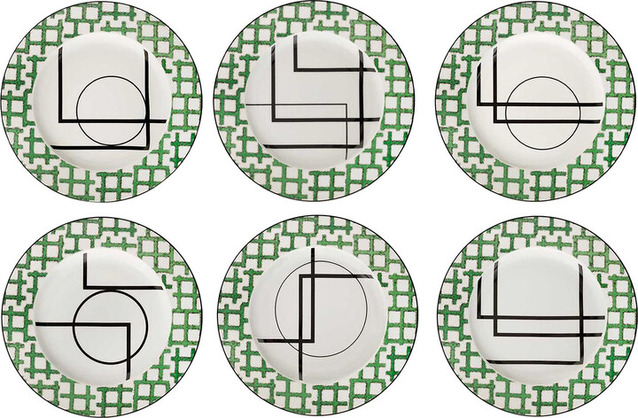 Pinto Paris of-Six Menta Porcelain Charger PlatesParis - ShopStyle ...
