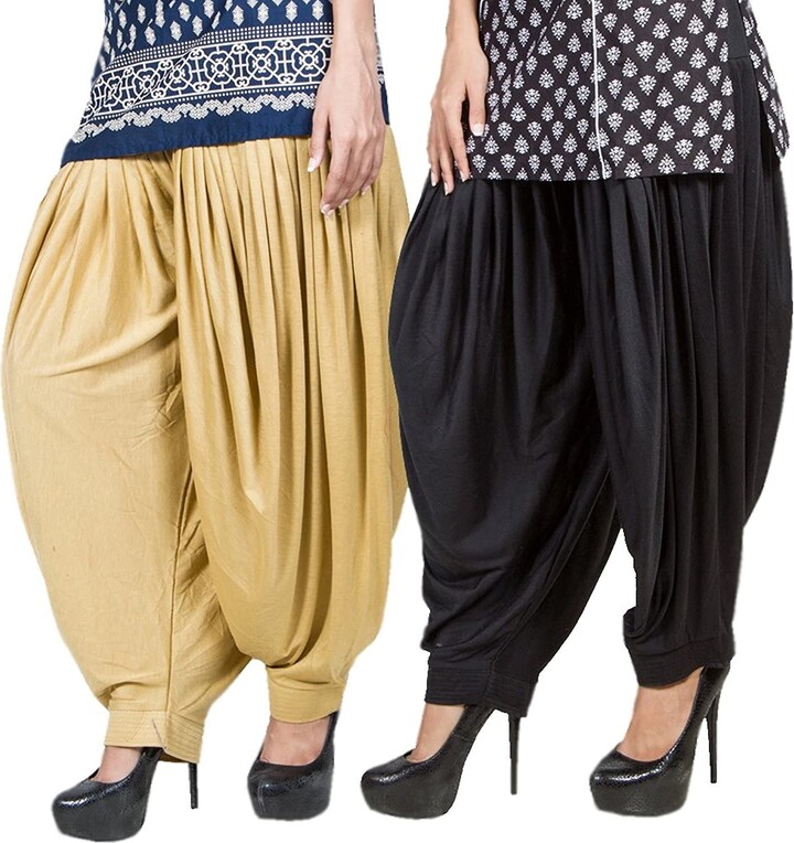 Sharvgun Plain Punjabi Patiala Salwar Viscose Lycra Trouser Indian ...