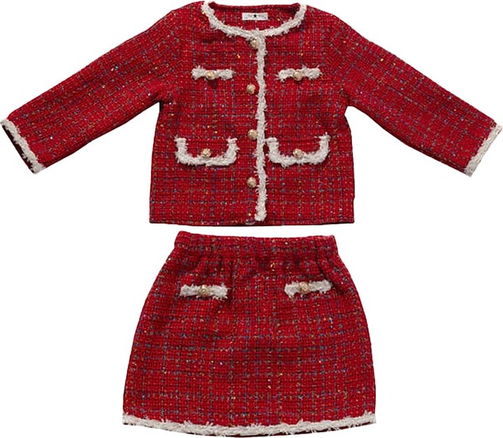 Petite Hailey Girls' Tweed Jacket Set - Big Kid - ShopStyle