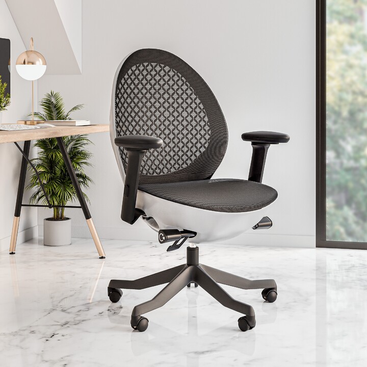 IGEMAN Ergonomic Aesthetic Shell-Shaped Back Height Adjustable ...