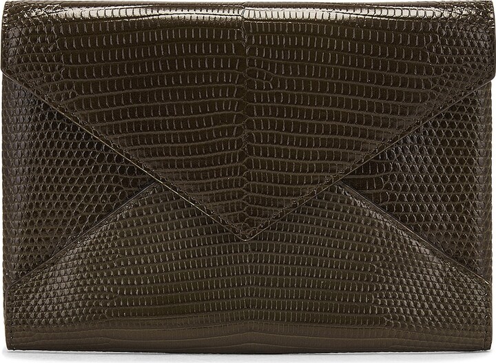 Saint Laurent Lizard Passport Case in Olive - ShopStyle Clutches