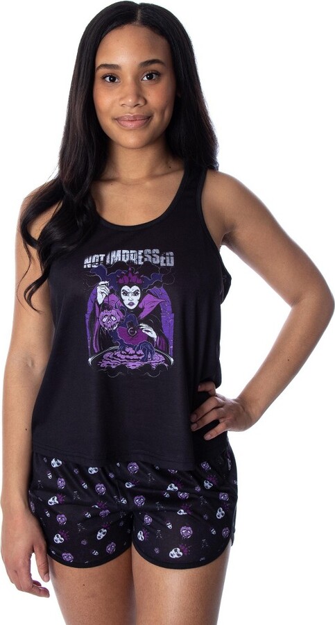 Intimo Disney Villains Women's Evil Queen Not Impressed Tank Short ...