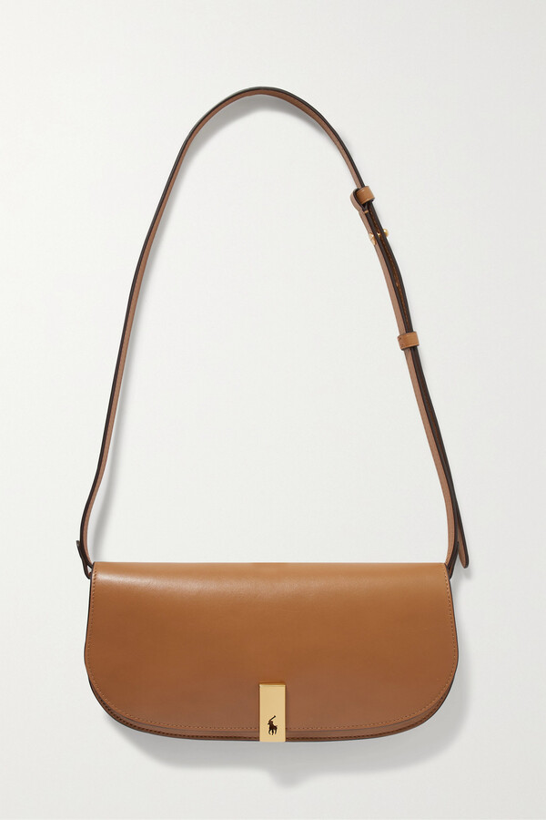 Polo Ralph Lauren Polo Id Medium Leather Shoulder Bag - Brown - ShopStyle