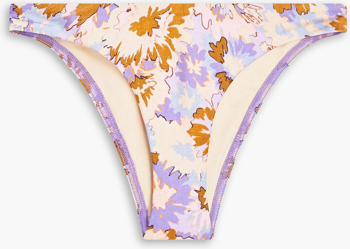 Zimmermann Printed mid-rise bikini briefs - ShopStyle Two Piece Swimsuits