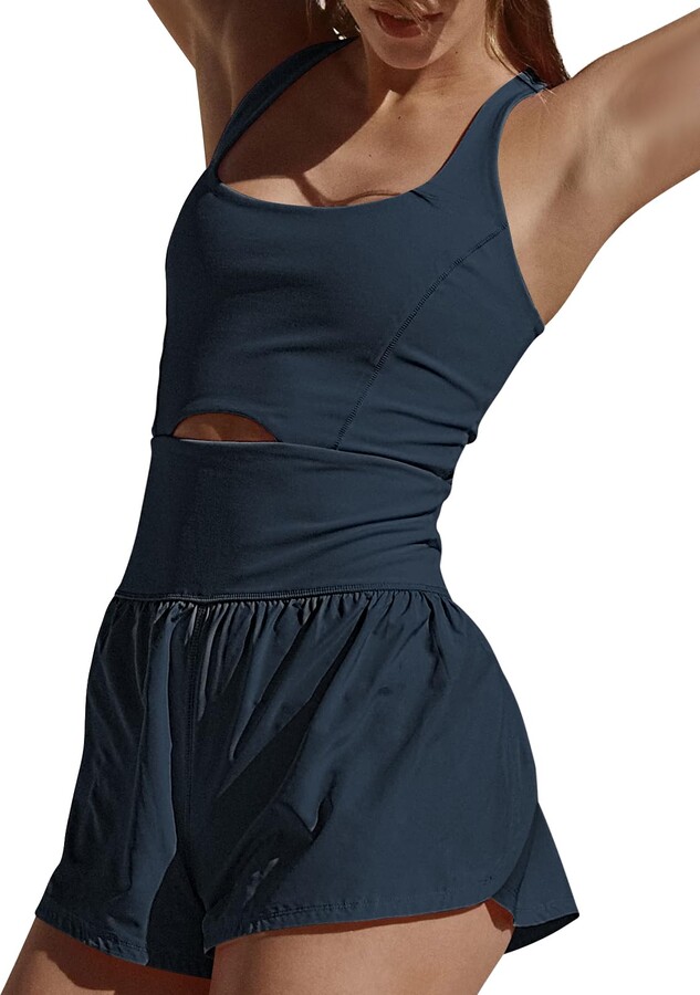 Inadays Womens Running Onesie Workout Rompers One Piece Outfits ...