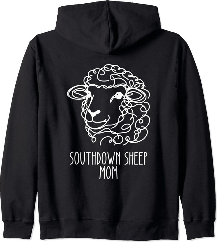 The Woof Wardrobe Line Art Best Sheep Mom Women - Southdown Sheep Zip ...