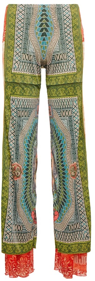 Jean Paul Gaultier Printed tulle pants - ShopStyle