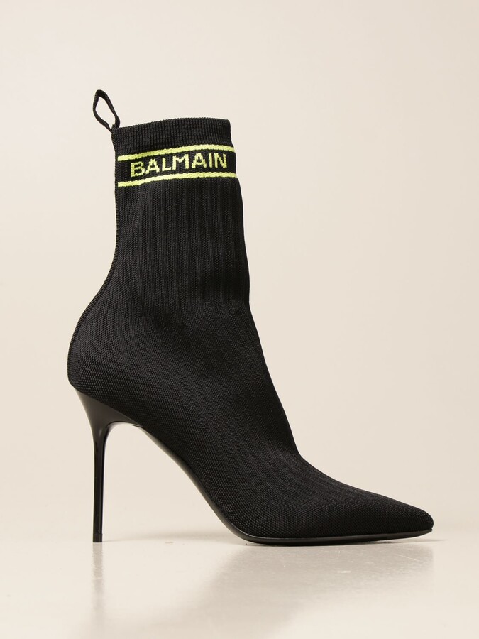 Balmain Skye ankle boot in stretch knit - ShopStyle