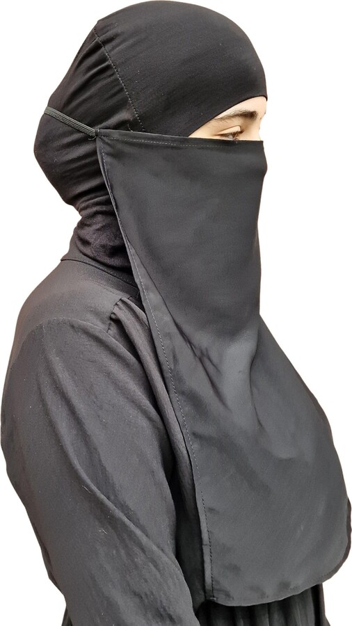 Yaqeen Niqab Face Veil Jilbab Abaya Khimar Headscarf One Piece Islamic ...