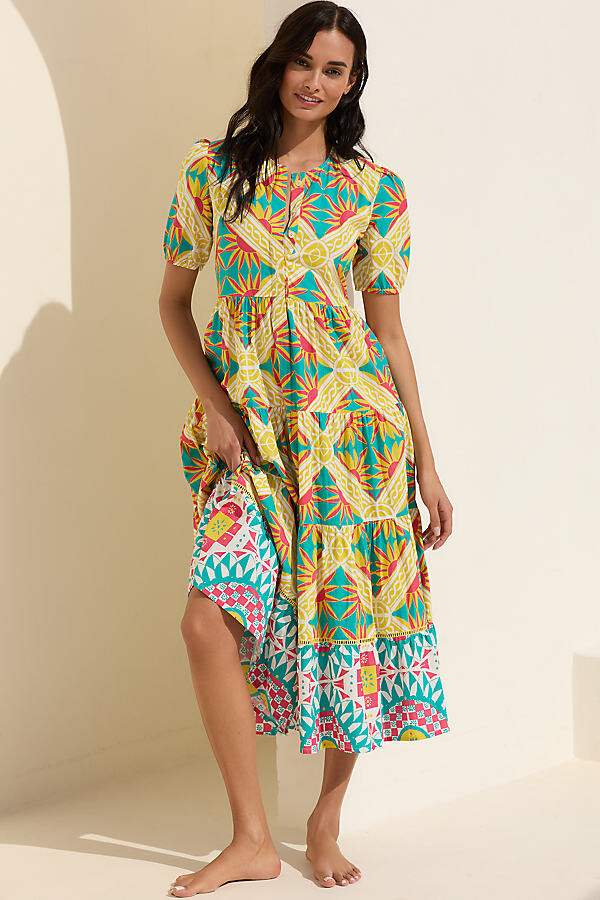 Ro's Garden Daphne Short-Sleeve Midi Dress - ShopStyle