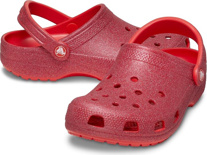 Crocs Classic Clog - Glitter Clog Shoes Cherry Red : Men's 12 - Women's ...