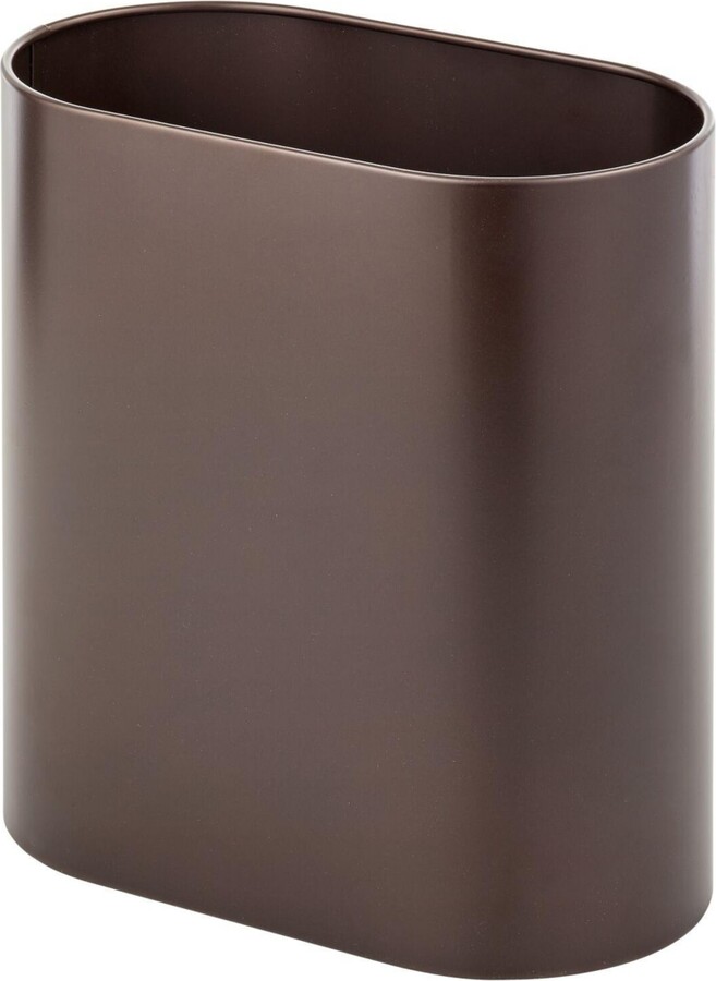 mDesign Round Metal Trash Can Wastebasket, Garbage Bin - ShopStyle ...
