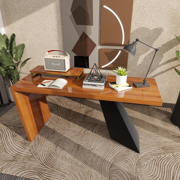 LUSPAZ Standing Desk Computer Desk 63" Modern Executive Office Desk ...