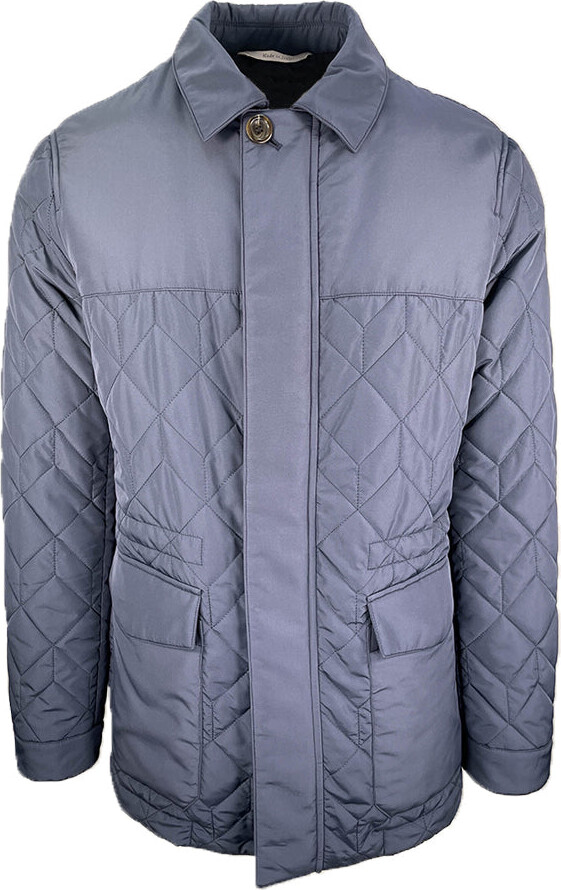 Canali Navy Field Jacket - ShopStyle