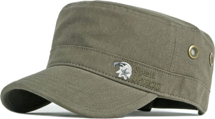 CHENNUO Army Cap Men's Flat Military Baseball Cap Sport Hiking Peaked ...