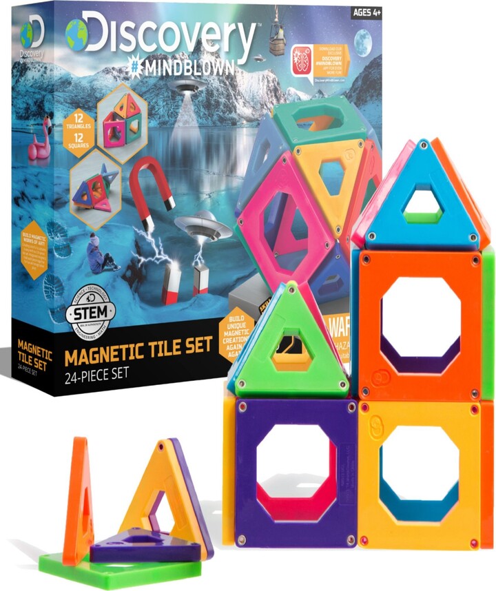 Discovery Mindblown Discovery #Mindblown Magnetic Tile Building Blocks ...