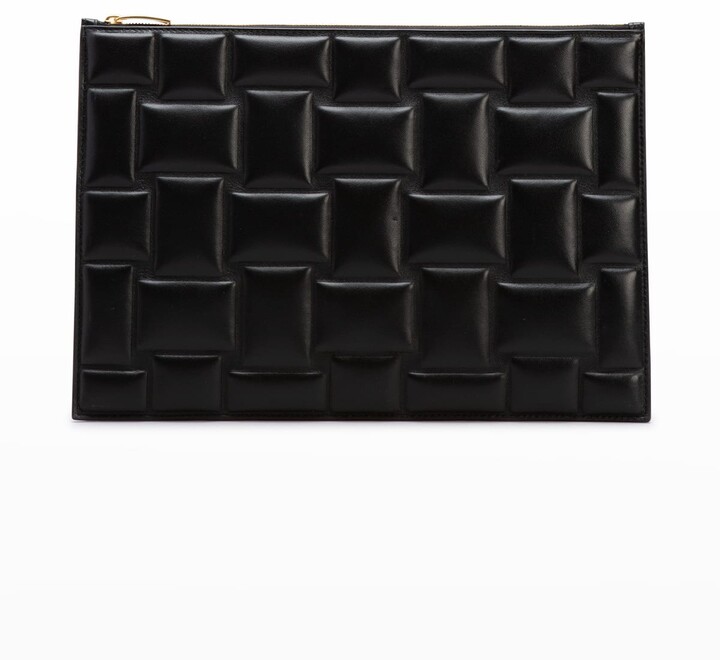 Bottega Veneta Medium Padded Intrecciato Flat Clutch Bag - ShopStyle