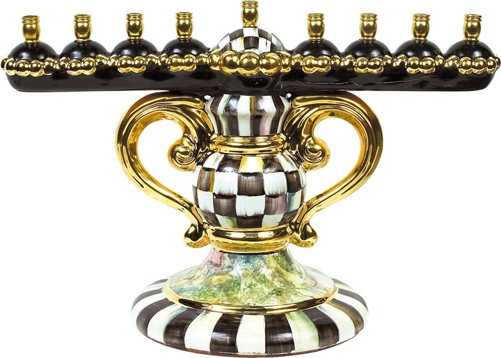 Mackenzie Childs Courtly Check Ceramic Menorah - ShopStyle Hanukkah ...