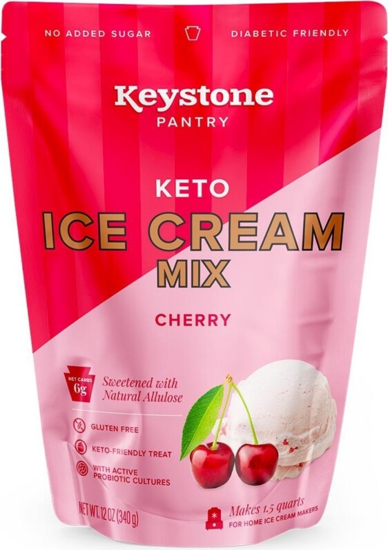 Keystone Pantry Keto Ice Cream Mix Cherry with Probiotic Cultures ...