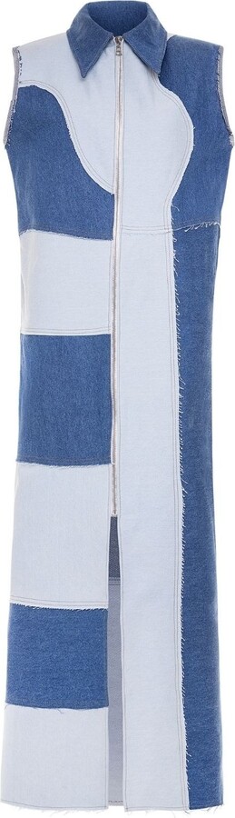 MPAZ STUDIO - Indigo Long Denim Vest - ShopStyle Jackets