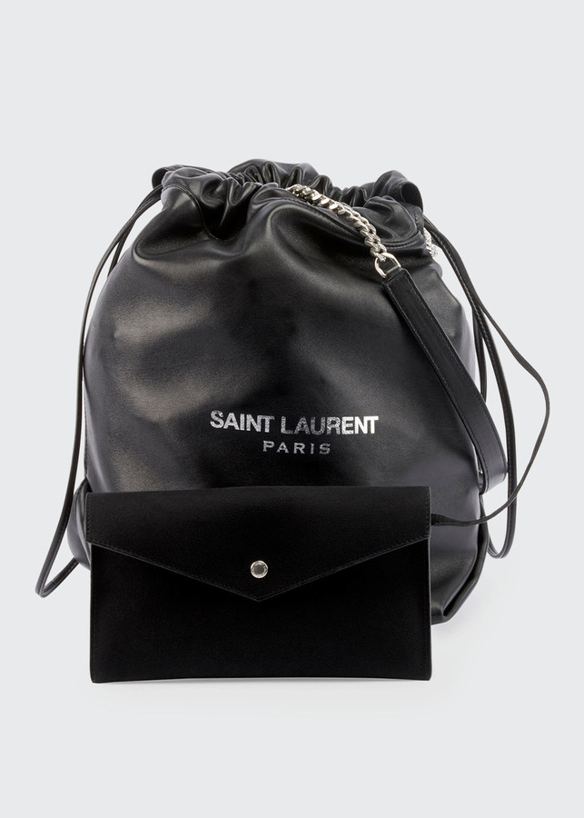 Saint Laurent Teddy Drawstring Bucket Bag - ShopStyle