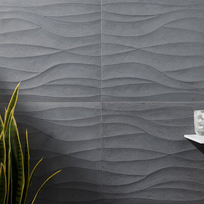 Bond Tile Jason Wave 18 in. x 18 in. Honed Limestone Marble Wall Tile ...