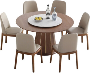 Corrigan Studio Nordic simple solid wood round dining table sets with ...