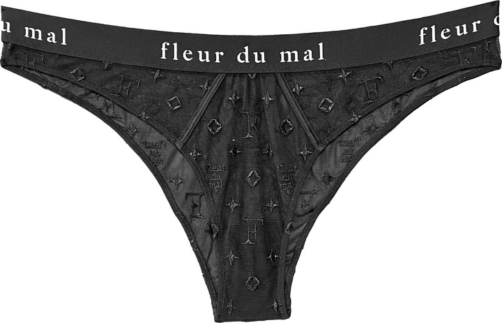 Fleur Du Mal Monogram Embroidery Cheeky - ShopStyle Panties