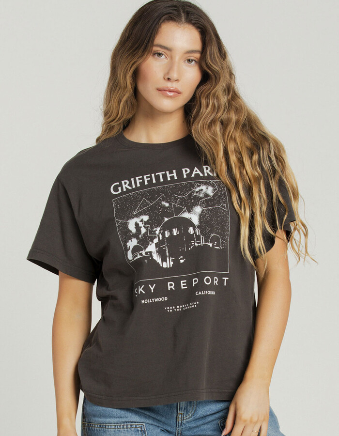 CONEY ISLAND PICNIC Griffith Park Sky Report Womens Boyfriend Tee - ShopStyle