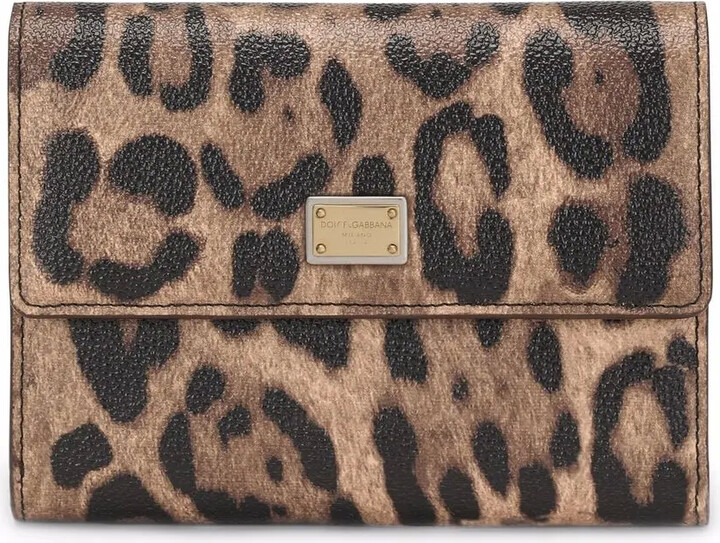 Dolce & Gabbana Leopard-Print Tri-Fold Wallet - ShopStyle