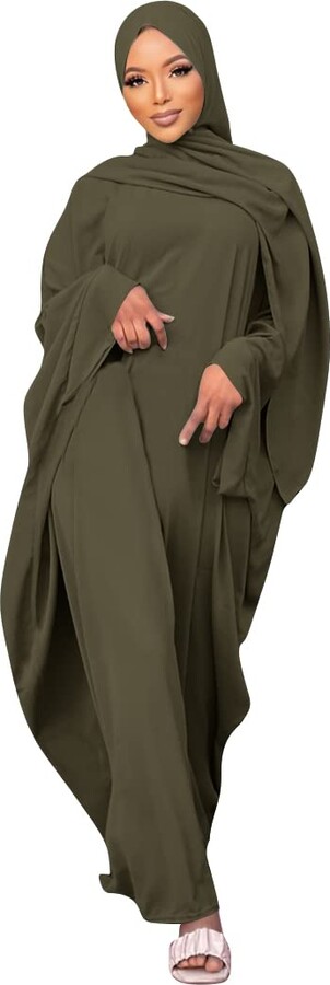 Odizli Abaya Muslim UK Long Sleeve Full Length Islamic Prayer Clothes ...