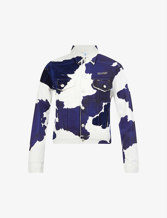 Off-White Cow-print denim jacket - ShopStyle