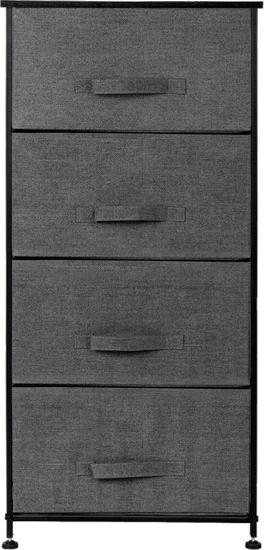 4-Tier Dresser Tower, Fabric Drawer Organizer With 4 Easy Pull Drawers ...