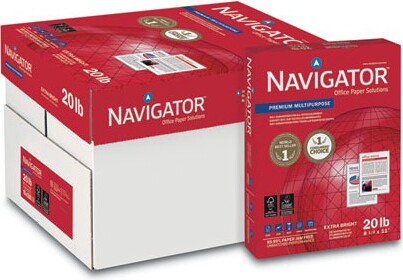 Navigator Premium Multipurpose Copy Paper, 97 Bright, 20 lb Bond Weight ...