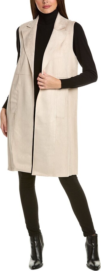 Joan Vass Notch Collar Vest - ShopStyle