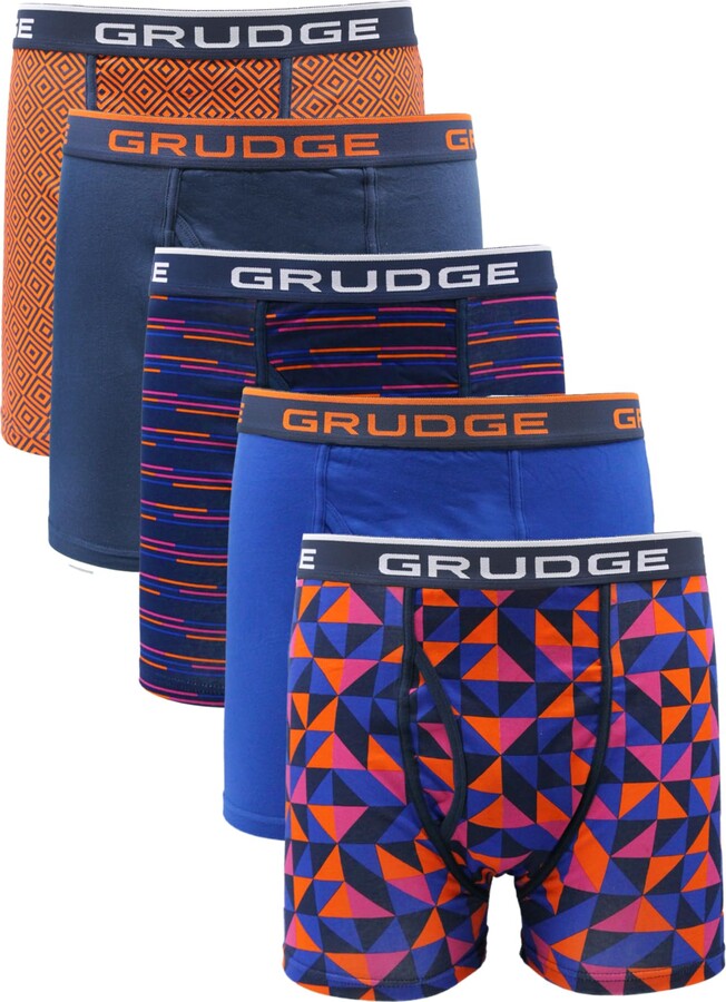 Grudge Men's Boxers Shorts (5 Pack) Multipacked Underwear Gift Set ...