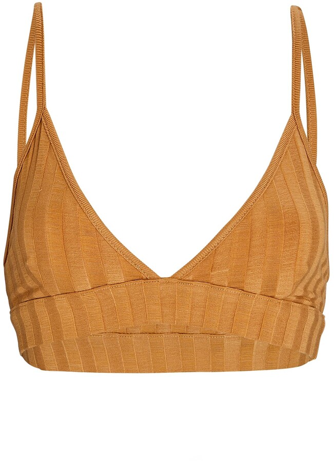 JONATHAN SIMKHAI STANDARD Rikki Rib Knit Triangle Bralette - ShopStyle Bras
