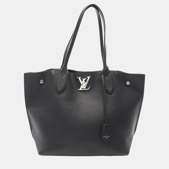 Louis Vuitton Black Leather Lockme Go Tote Bag - ShopStyle