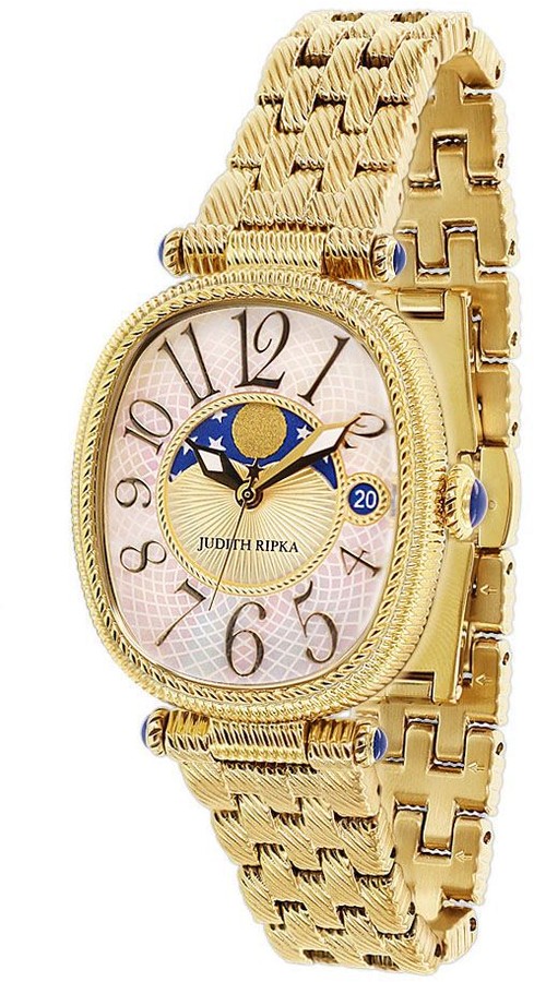 Judith Ripka Goldtone Stainless White Moon Phase Watch - ShopStyle