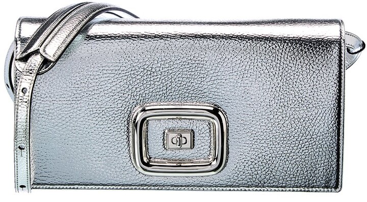 Roger Vivier Viv' Choc Leather Shoulder Bag - ShopStyle