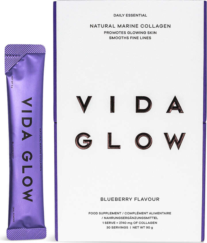 Vida Glow Natural Marine Collagen Sachets Blueberry - ShopStyle Skin Care