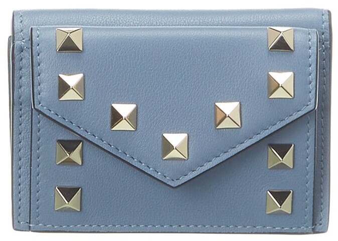 Valentino Rockstud Leather French Wallet - ShopStyle