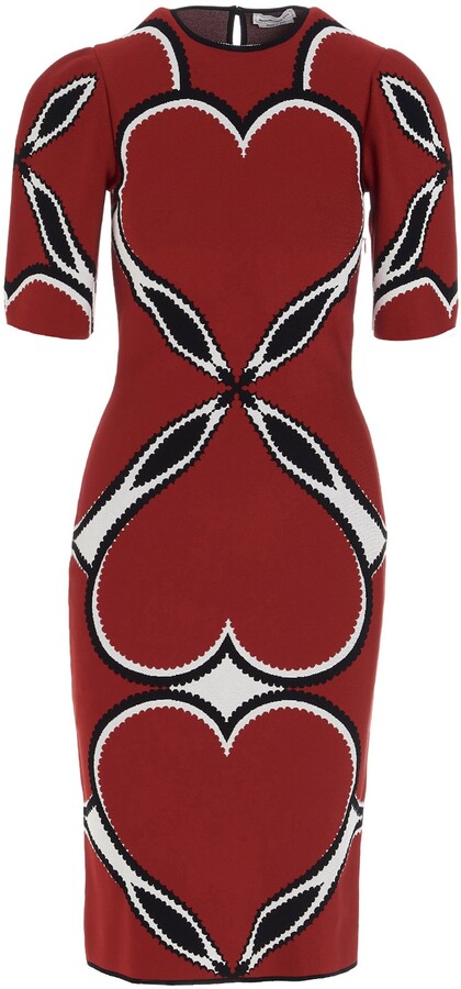 Alexander McQueen Heart Midi Dress - ShopStyle