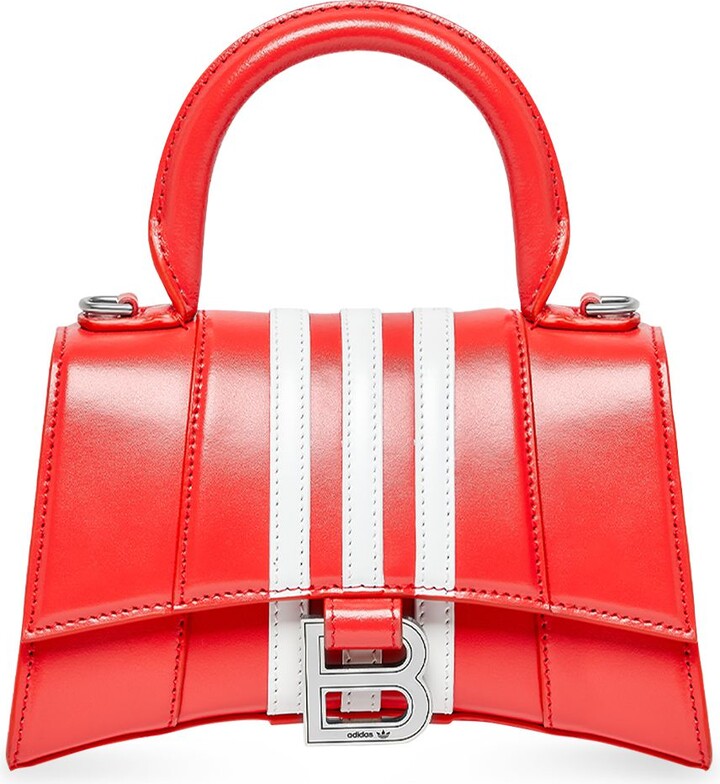 Balenciaga XS Hourglass croc embossed leather bag - ShopStyle