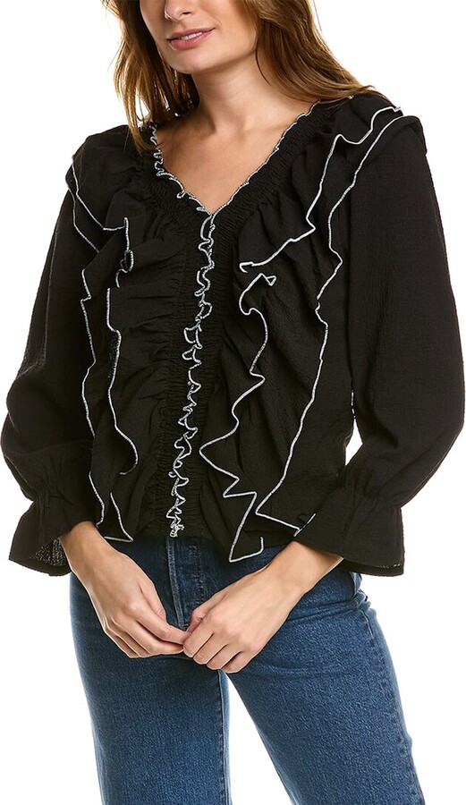 Colette Rose Bubble Crepe Top - ShopStyle